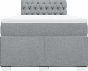Box spring postel s matrací světle šedá 120x190 cm textil 3285834