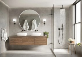 AMBIENTE kulaté zrcadlo do koupelny na zeď do pokoje do ložnice do předsíně na chodbu Amirro Ø 120 cm s LED osvětlením, IP44 411-170