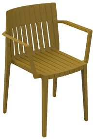 OnaDnes -20% VONDOM Hořčicově žlutá plastová zahradní židle SPRITZ s područkami