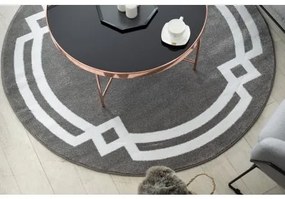 Kulatý koberec HAMPTON Lux šedý velikost kruh 140 cm | krásné koberce cz