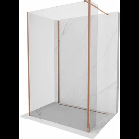 Mexen Kioto sprchová stěna Walk-in 135 x 100 x 40 cm, transparentní, růžové zlato - 800-135-100-221-60-00-040