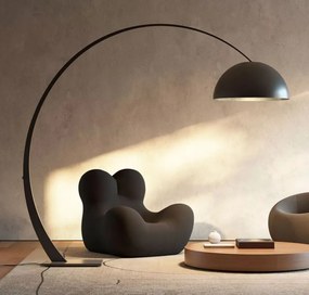 Zava 1962, oblouková stojací lampa s výškou 250cm, černá/stříbrná LED 28W 3000K, stmívatelná