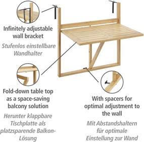 Bambusový zahradní stolek 44x64 cm Waikiki – Wenko