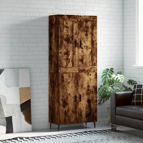 Skříň highboard kouřový dub 69,5 x 34 x 180 cm kompozitní dřevo