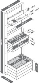 Tchibo - Zelená stěna s flexibilně zavěsitelnými policemi »Elin« - barva: černá