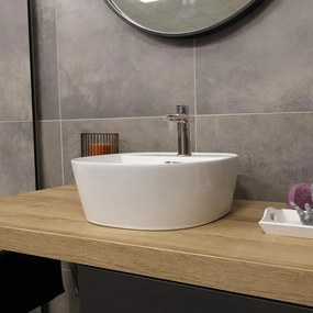 Mereo, Mereo Umyvadlo na desku s přepadem, Lota, 400x400x150 mm, čtvercové, keramické, MER-UC404015S