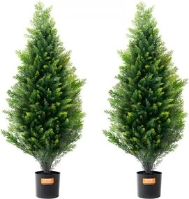 2 Kusů 0,9 m Umělý cedr Topiary Strom Umělá rostlina UV Dekor vnitřní/venkovní