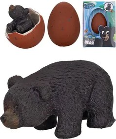 Rostoucí a líhnoucí vejce Medvěd černý / Rostoucí hračka / Plast / 6 c
