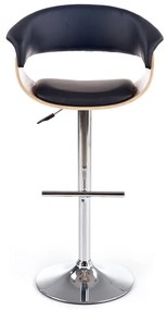 Barová židle Clifton, černá / přírodní dřevo