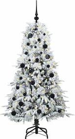 Umělý Skládací Vánoční Strom s stojanem Bílá 150 cm PE a PVC 3397472