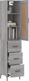 Skříň highboard šedá sonoma 34,5 x 34 x 180 cm kompozitní dřevo 3200199