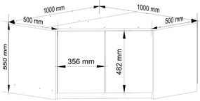 Nástavec na rohovou šatní skříň CLP 100 cm dub sonoma