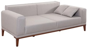 Hanah Home Pohovka LIONESI krémová s odkládacím stolkem 223 cm