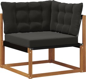 Venkovní pohovková souprava 8 ks Přirozená a černá 3381500