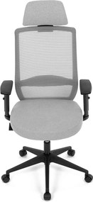 Ergonomická kancelářská židle AURELIE - šedá síťovina
