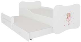 Dětská postel s matracemi GONZALO II 160x80 Motiv: DÍVKA S KŘÍDLY
