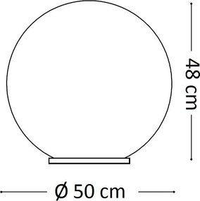 ILUX 191614 Velké kulaté zahradní svítidlo SOLE PT1 BIG - IDEALLUX