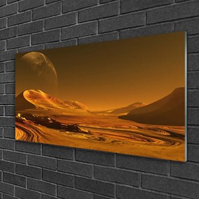 Obraz na skle Poušť Vesmír Krajina 100x50 cm