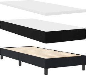 Postel s boxspringem s čelo Černá 80 x 200 cm samet 3340414
