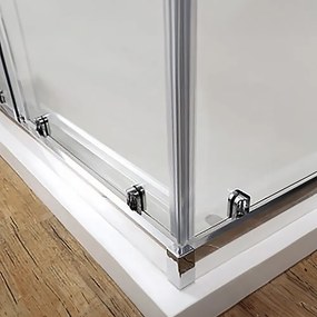 Čtvercový sprchový kout s posuvnými dveřmi SUNDIS 1900 mm 770–790 423 Transparent S Brillant SUNDIS/800 N0778