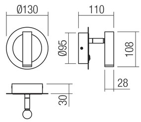 Smarter Nástěnné LED svítidlo Closer, ø13cm Barva: Bílá