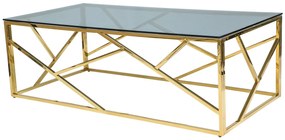 Konferenční stolek Escada A | kouřové sklo / zlatý