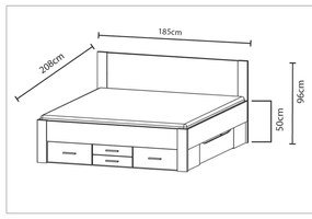 Sconto Postel ISOTTA SON bílá, 180x200 cm