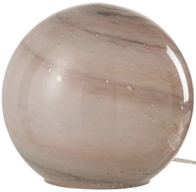 OnaDnes -20% Růžová skleněná stolní lampa J-line Planet 20 cm