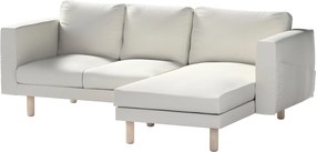 Potah na pohovku IKEA Norsborg 3-místná se šezlongem barva šedá látka lesklé, pletený vzor, sametová