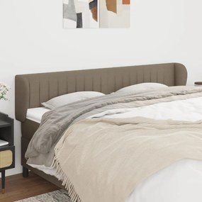 Čelo postele typu ušák taupe 203x23x78/88 cm textil 3117408