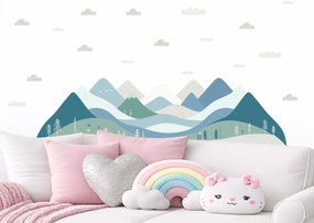 Hory nordic textilní přelepitelné samolepky na zeď arch 100 x 28 cm