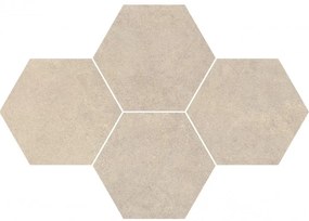 Stargres Dlažba Qubus Soft Grey Mosaic Hexagon 40,8x28,3 - 152177