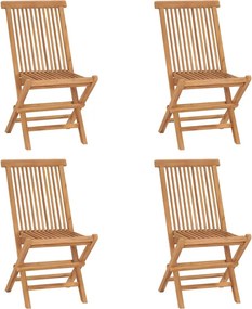 5dílný skládací zahradní jídelní set masivní teakové dřevo 3096571