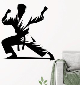 Živá Zeď Samolepka na zeď Karate Barva: černá