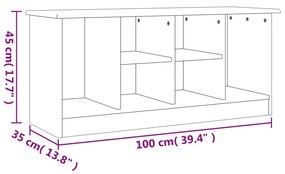 Lavice s botníkem ALTA 100 x 35 x 45 cm masivní borové dřevo - Default Title