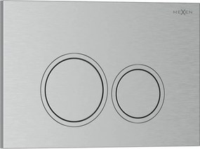 Mexen Tex 01 splachovací tlačítko, kartáčovaný nikl - 6101-10