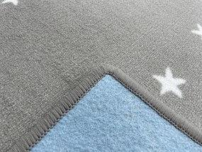 Vopi | Dětský koberec Hvězdička šedá - 80 x 400 cm