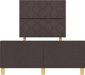 Rám postele s čelo Tmavě hnědá 120 x 190 cm textil 3344791