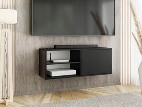TV skříňka EDI 2 černý otevřená TV skříňka s policí
