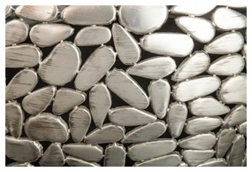 Massive home | 2SET konferenční stolek STONE MOSAIC 65 CM stříbrný