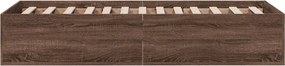Rám postele hnědý dub 100 x 200 cm kompozitní dřevo 3281055