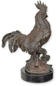 Bronzová socha Kohout – zvířecí figurína