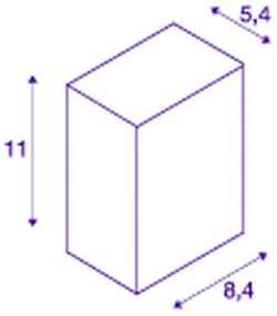 SLV 232431 Quad 1 XL, bílé nástěnné venkovní svítidlo se svícením dolu, 4,5W LED, 3000K, výška 11cm, IP44