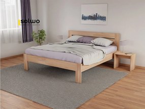 Masivní postel AMANDA - Solwo Design Materiál: Buk cink, Povrchová úprava: Olejování přírodní 201, Specifikace: 120x200