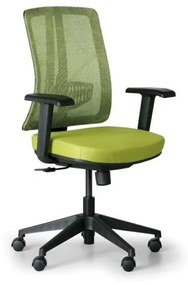 Kancelářská židle HUMAN, černá/zelená, plastový kříž