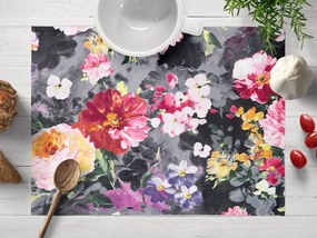 Biante Dekorační prostírání na stůl PM-020 Malované květy na šedém 35x45 cm