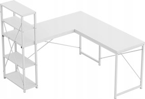 Rohový psací stůl s policemi Loft Mark Adler Leader 5.9 White
