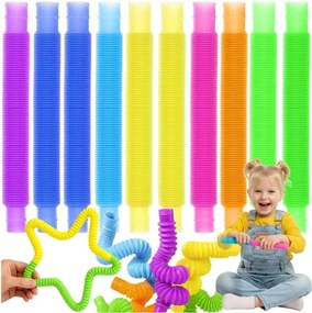 Pop Pipes – Montessori flexibilní trubičky – 10 kusů