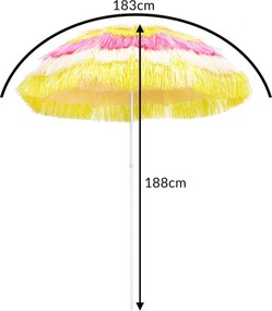 Plážový slunečník Hawaii 160 cm vícebarevný
