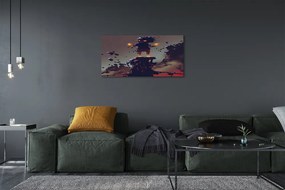 Obrazy na plátně Formulář kouř oheň 125x50 cm